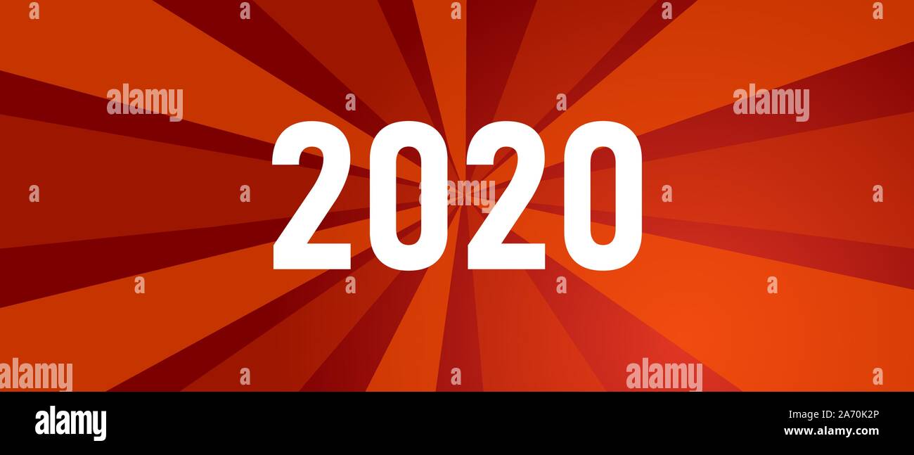 New year 2020 red background shining light behind Stock Vector Image ...