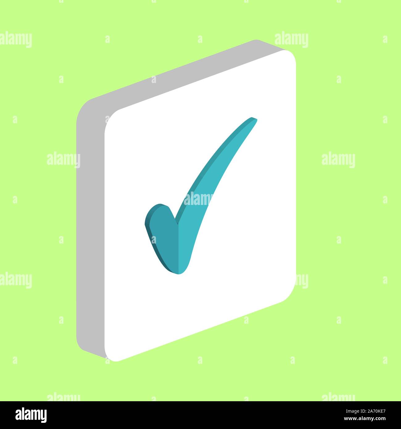 Confirm, Check Mark Simple vector icon. Illustration symbol design ...