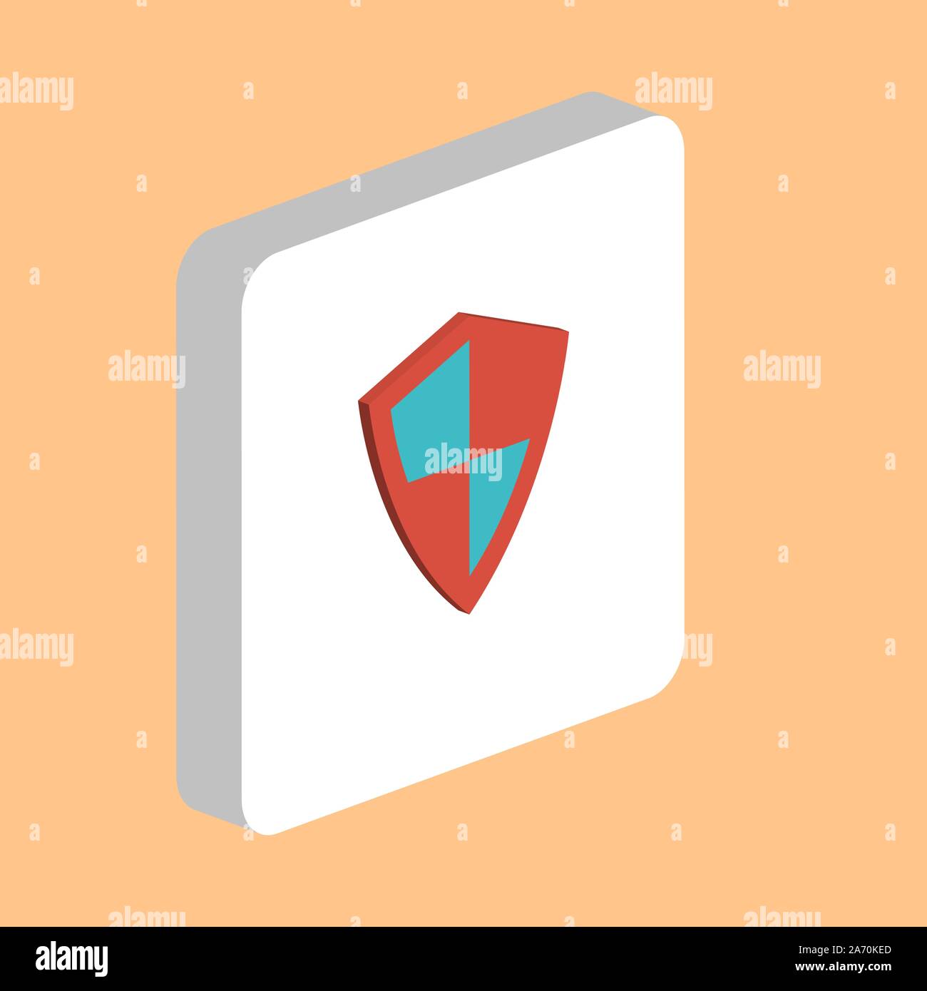 Ui logo shield white Stock Vector Images - Alamy