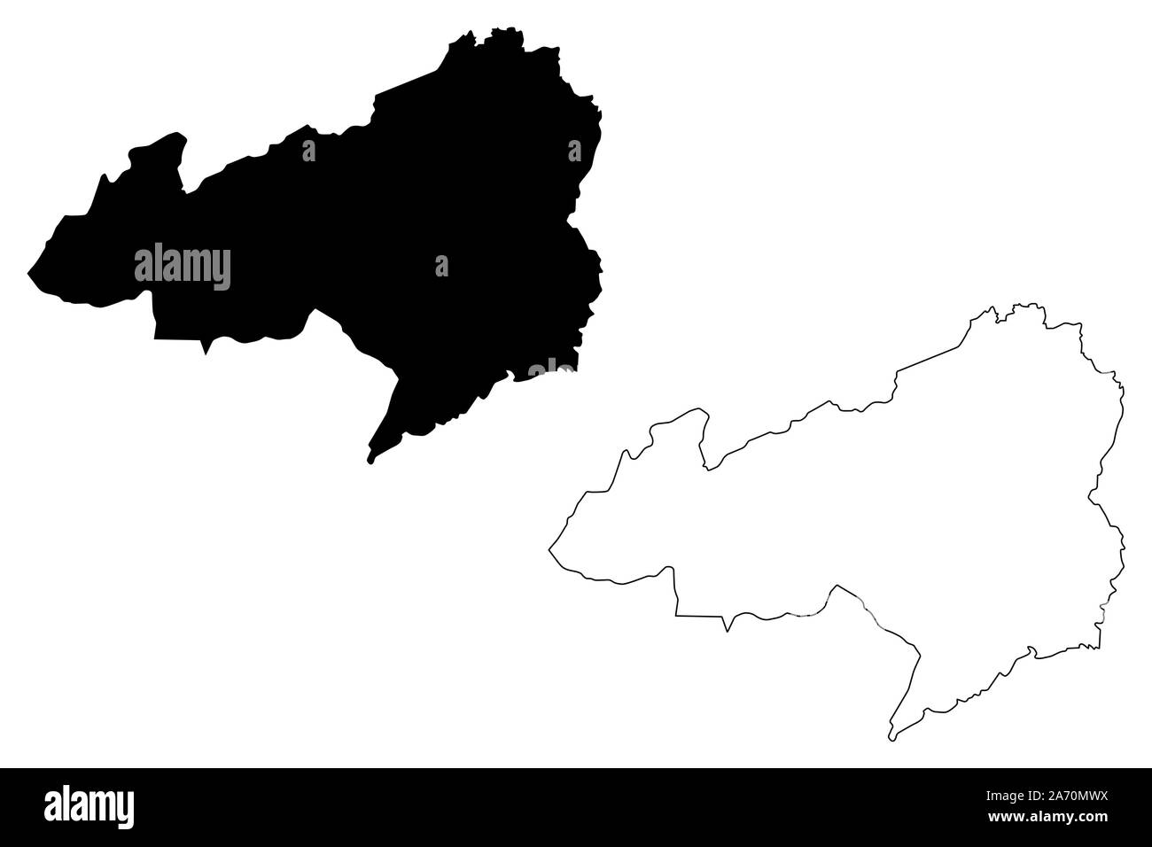 Bong County (Counties of Liberia, Republic of Liberia) map vector ...