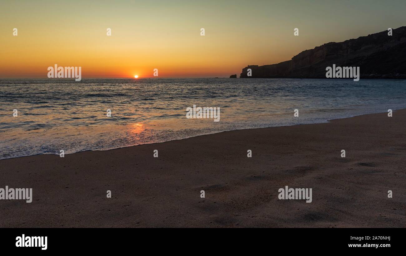 Nazare sunset hi-res stock photography and images - Alamy