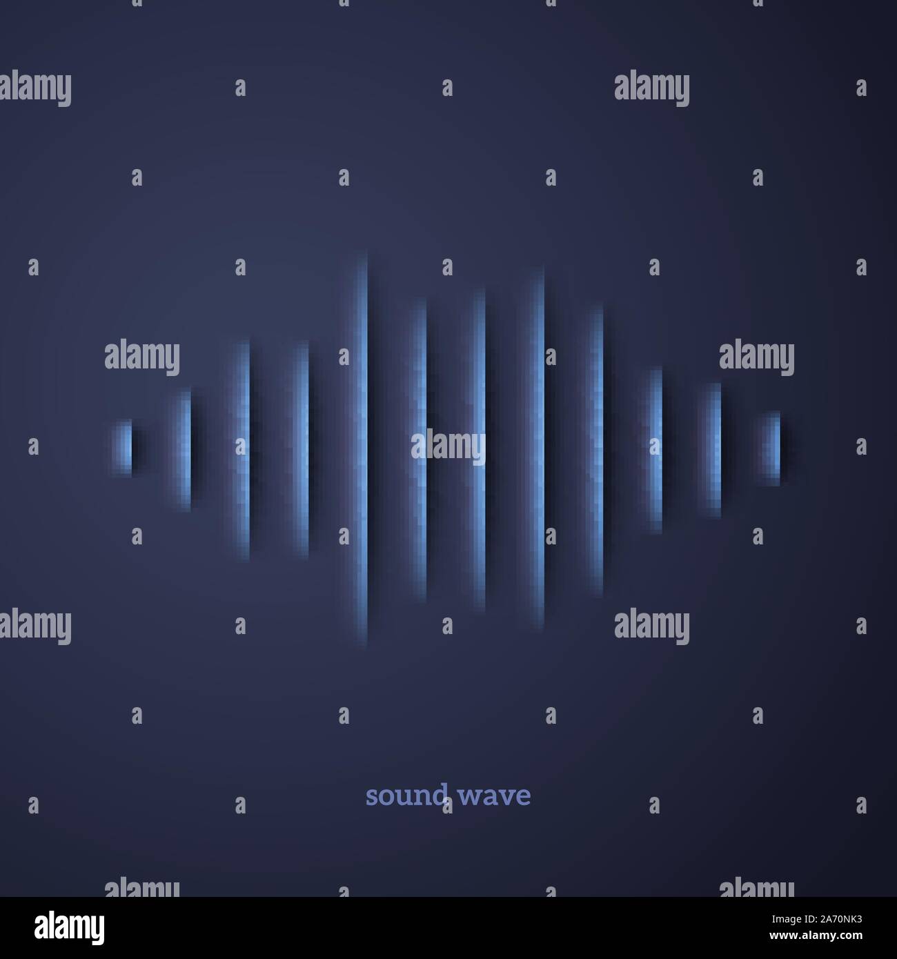 Paper sound waveform with shadow Stock Vector Image & Art - Alamy