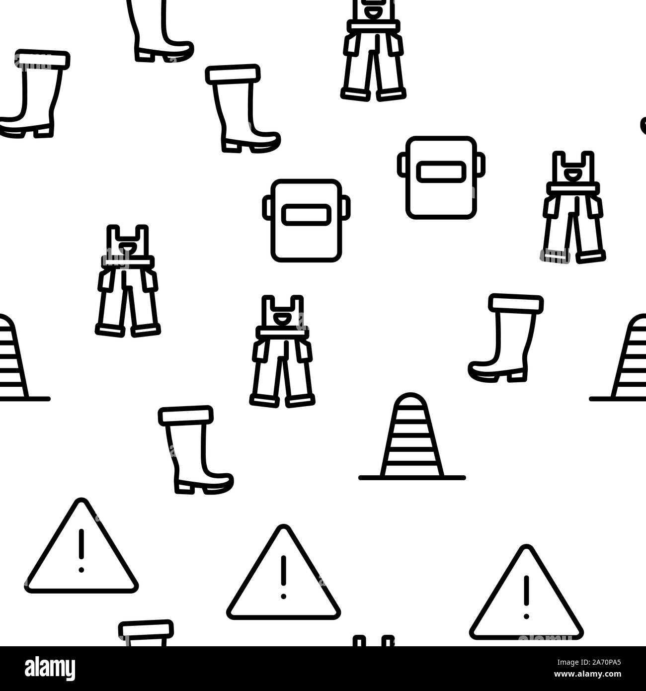Safety Work Vector Seamless Pattern Stock Vector Image & Art - Alamy