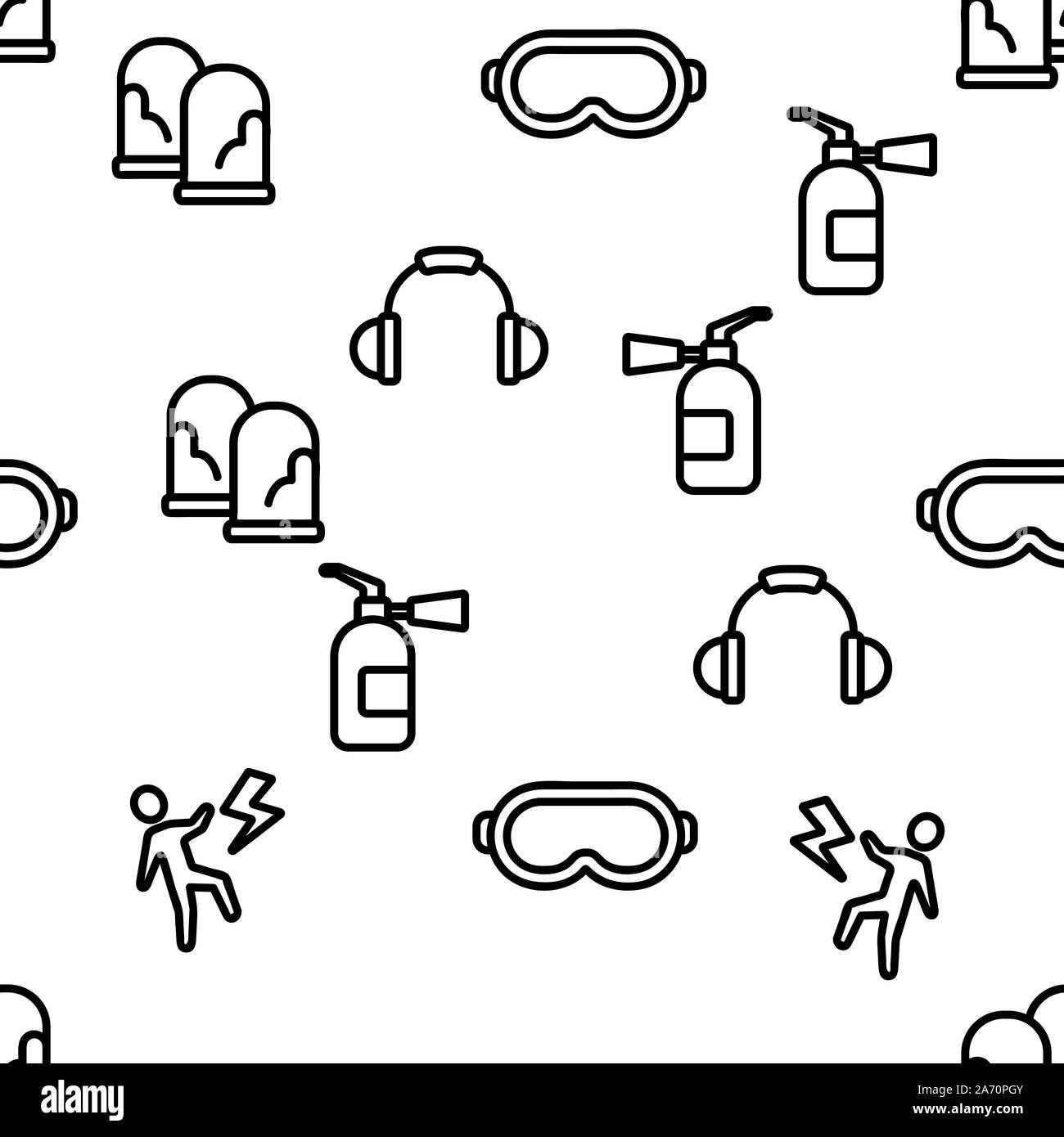 Safety Work Vector Seamless Pattern Stock Vector Image & Art - Alamy