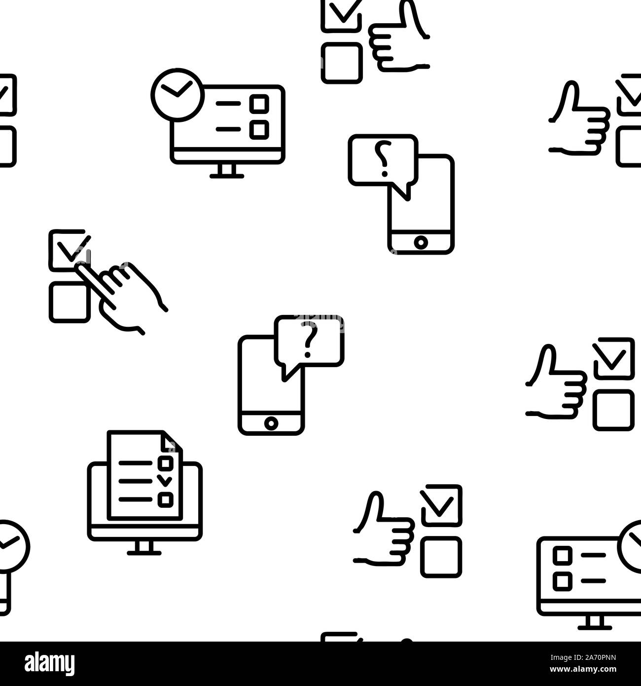 Online Test Vector Seamless Pattern Stock Vector Image & Art - Alamy