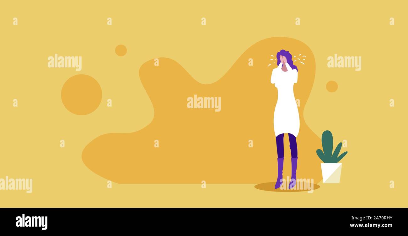 Lonely person illustration Stock Vector Images - Alamy