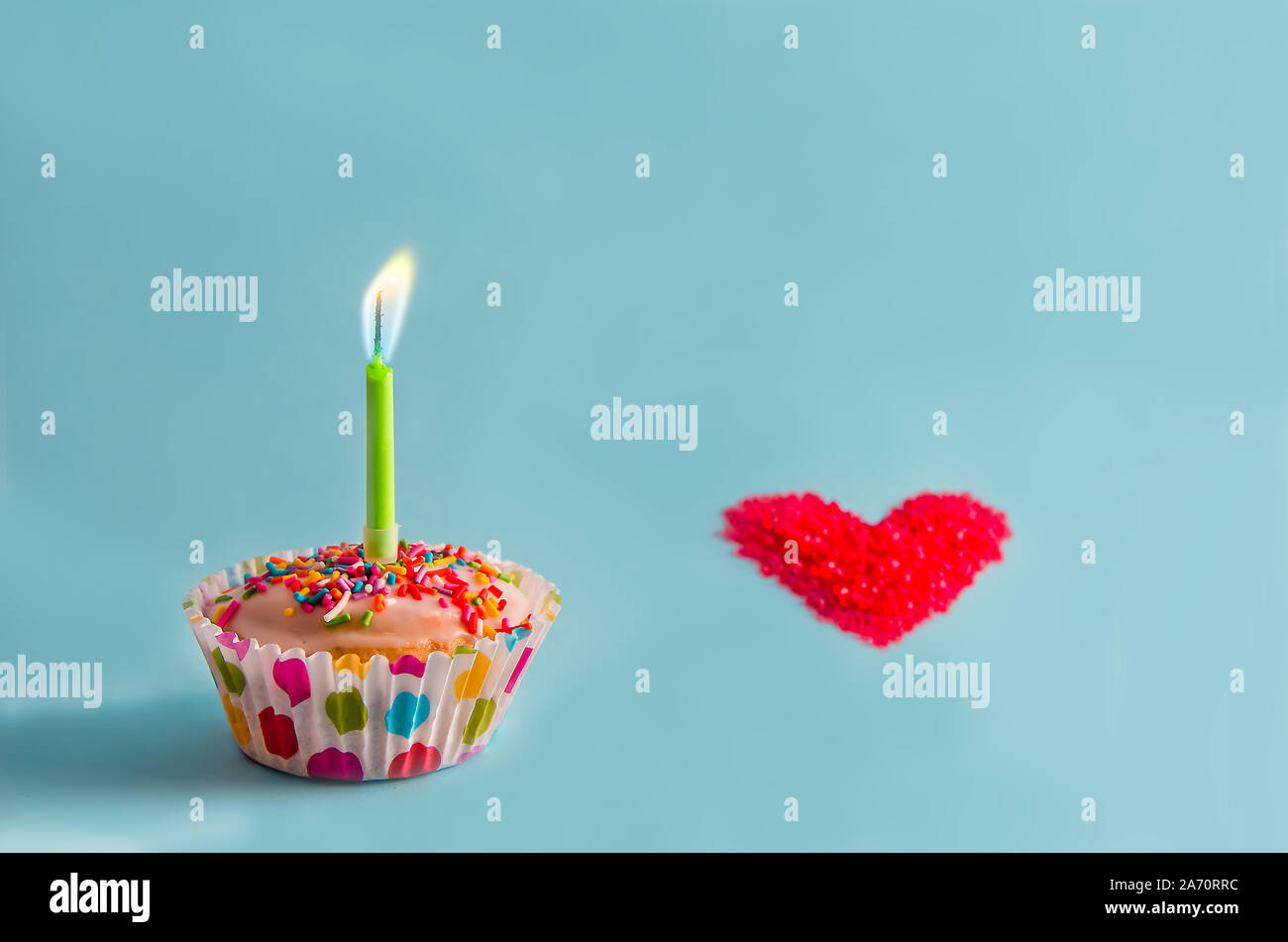 Congratulations. muffin, cupcake with a candle. holiday birthday. copy ...