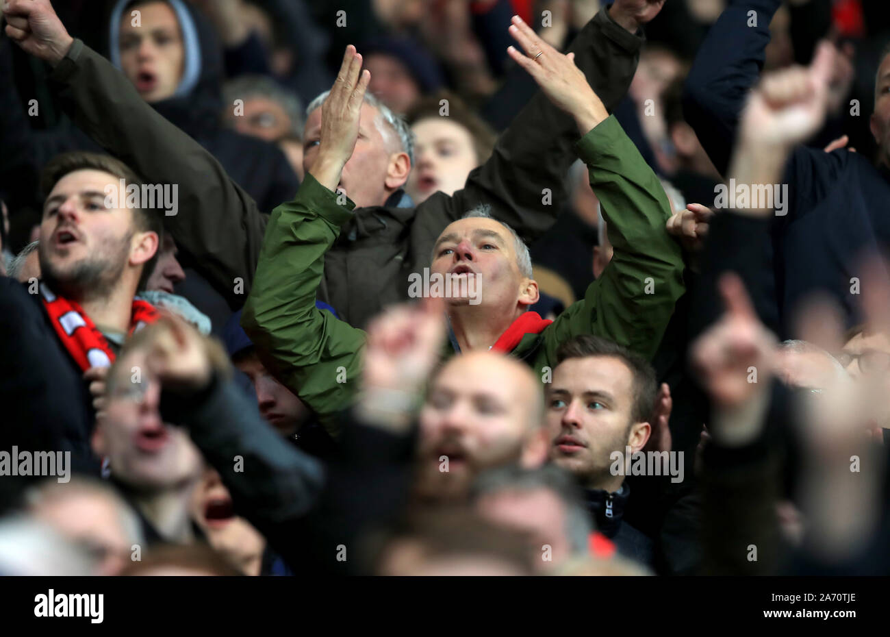 Charlton athletic fans in the stands hi-res stock photography and ...