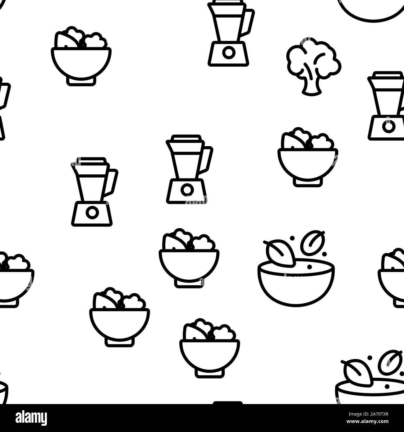Healthy Food Nutrition Vector Seamless Pattern Stock Vector Image & Art ...