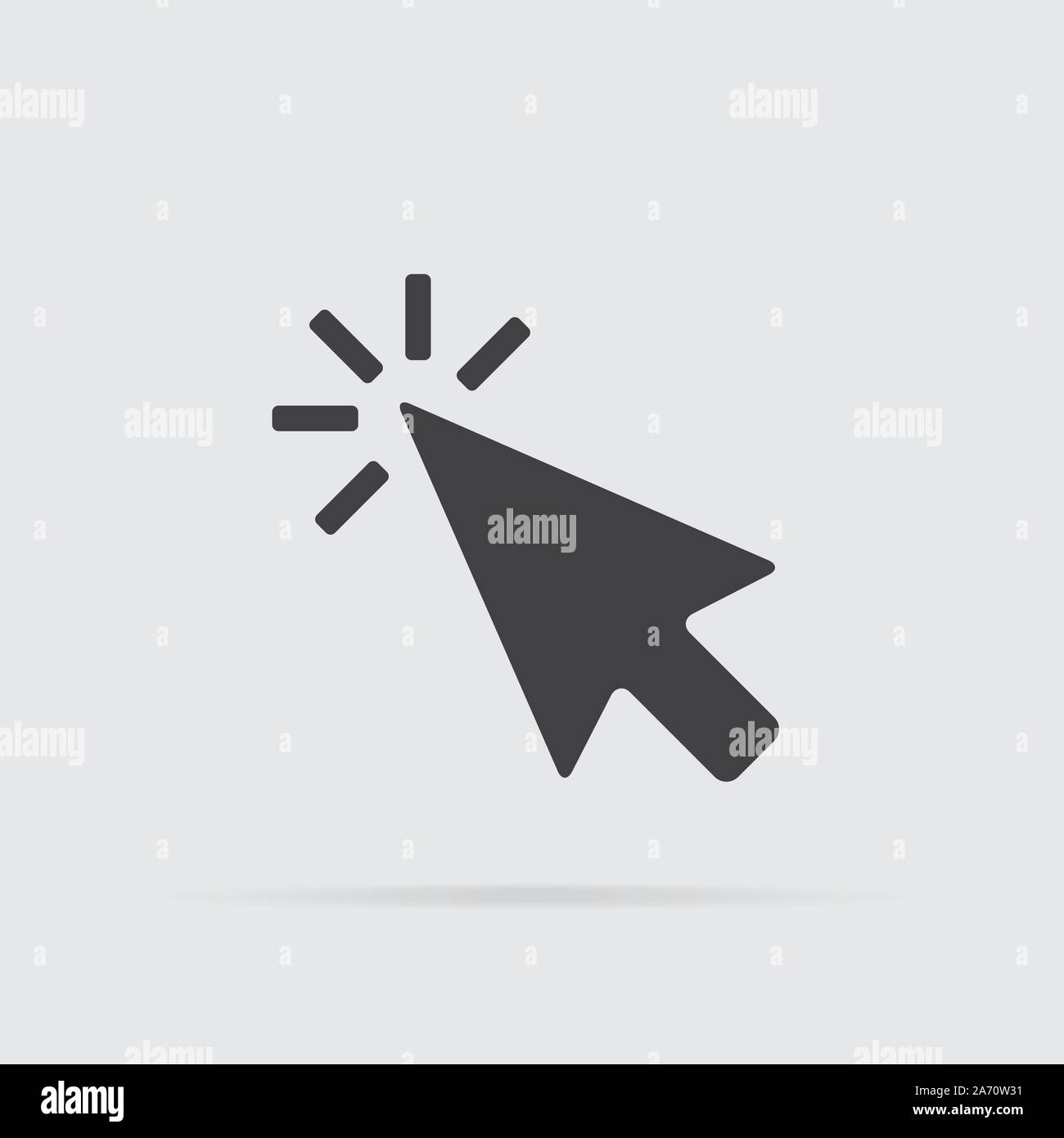 Cursor icon in flat style isolated on grey background. For your design ...