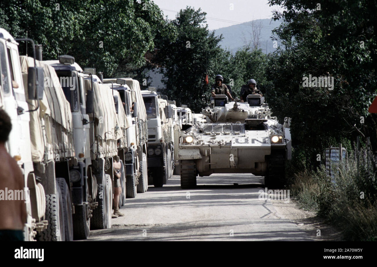 5th July 1993 During the war in Bosnia: on Route Diamond, a British ...