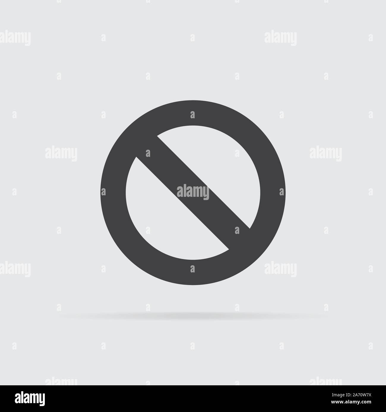 Stop icon in flat style isolated on grey background. For your design ...