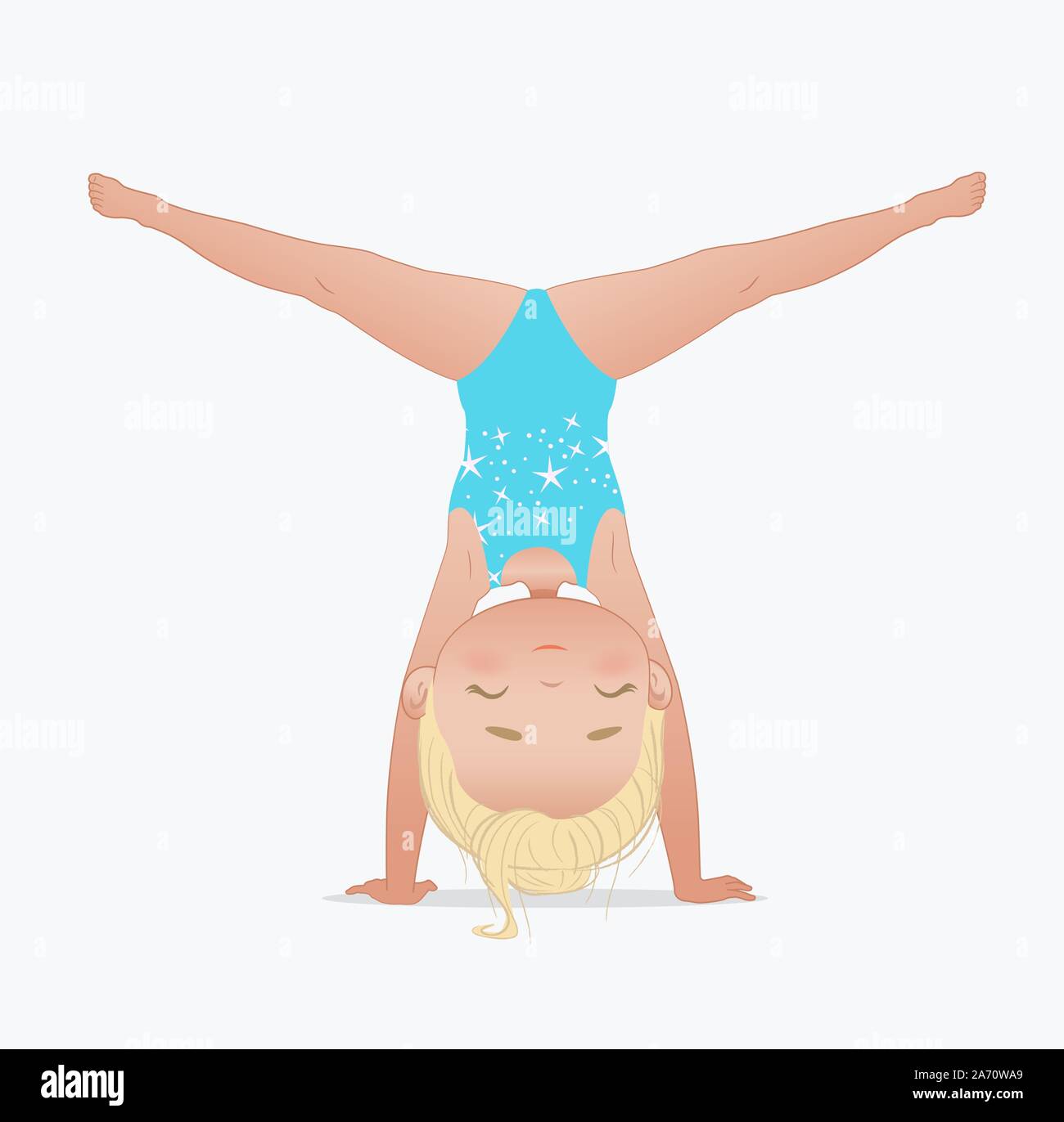 Handstand Gymnast Child Cut Out Stock Images & Pictures - Alamy