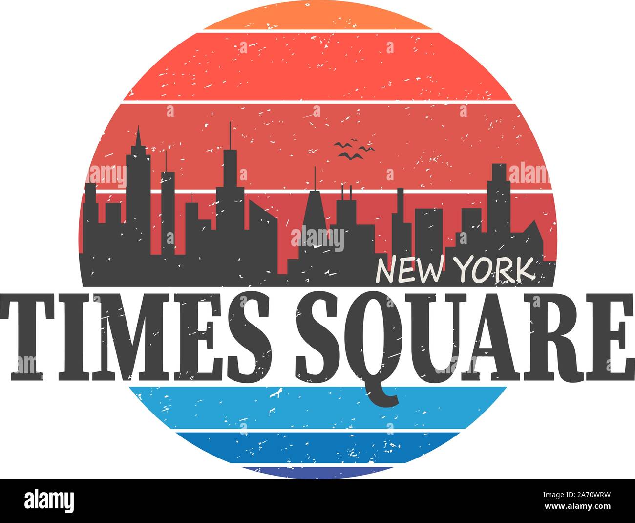 NYC times square typography, t-shirt graphics, vectors illustration ...