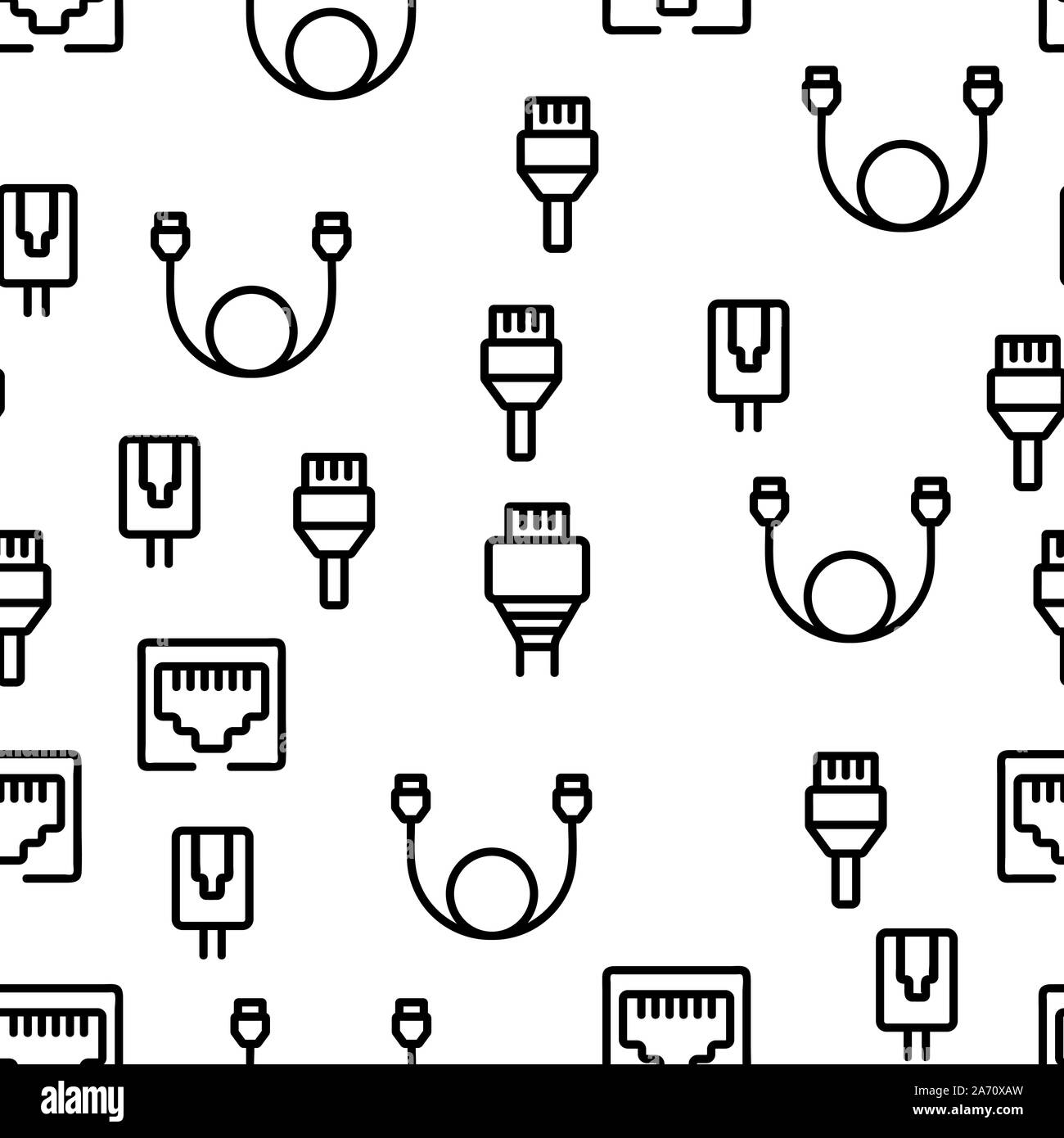 Ethernet Vector Seamless Pattern Stock Vector Image & Art - Alamy