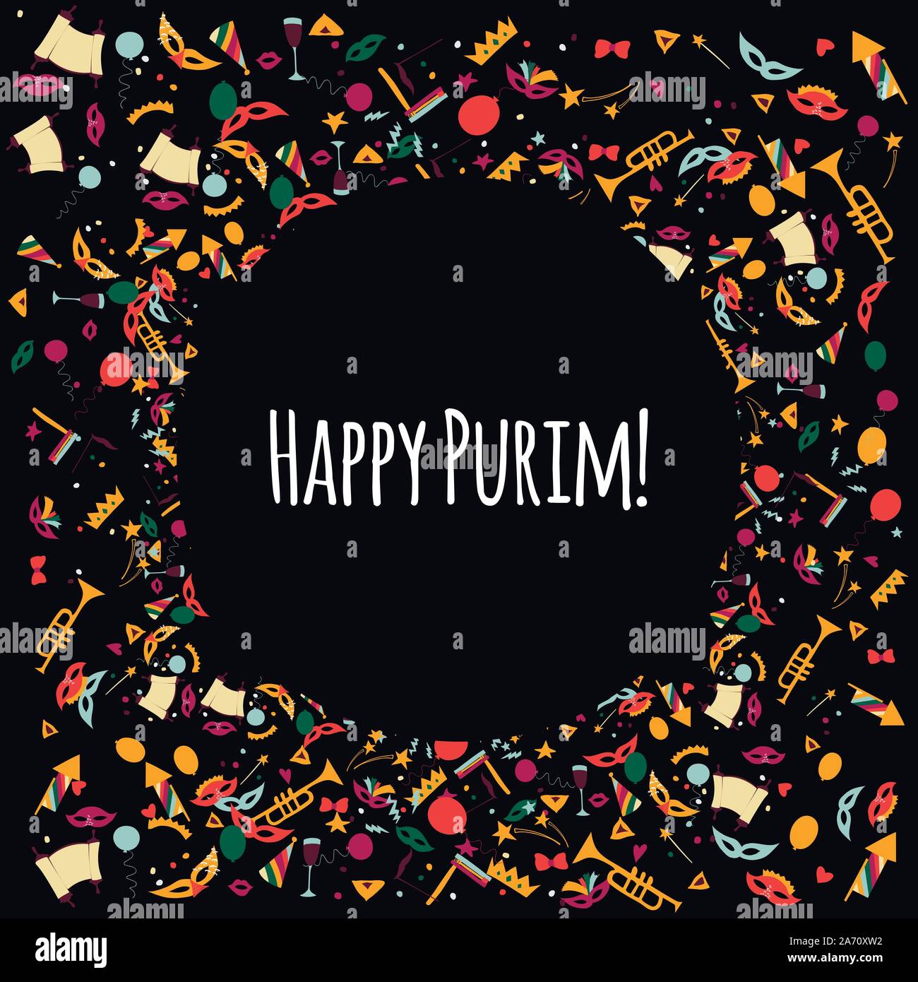 Purim design elements hi-res stock photography and images - Alamy