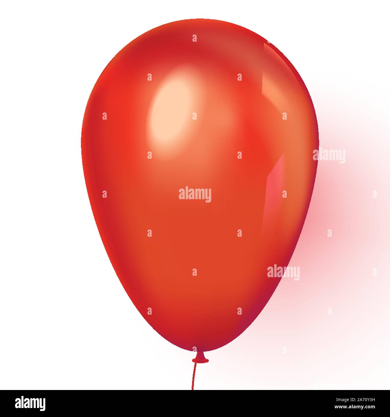 Realistic red balloon isolated on white background Stock Vector Image ...