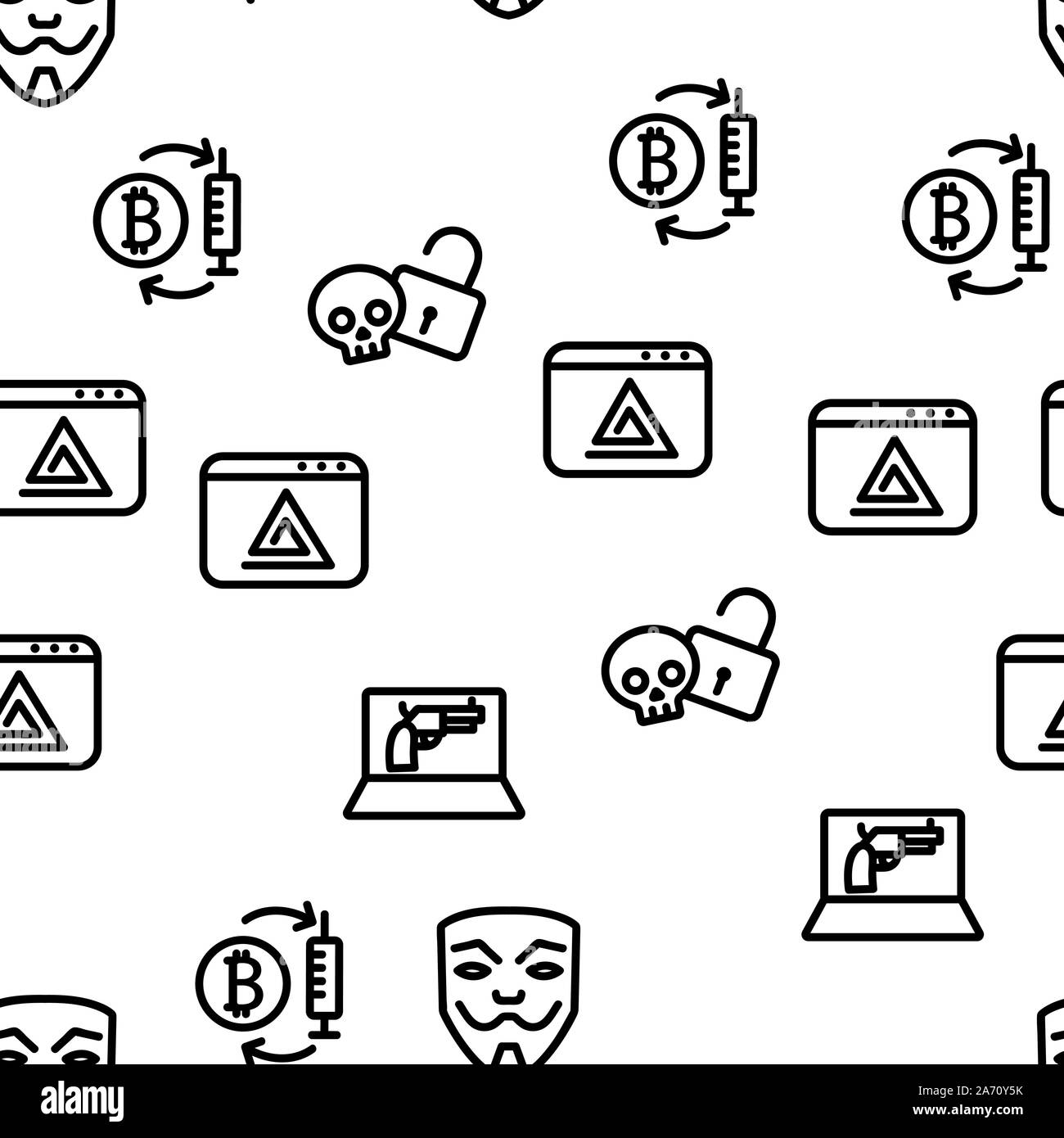 Darknet Vector Seamless Pattern Stock Vector Image & Art - Alamy