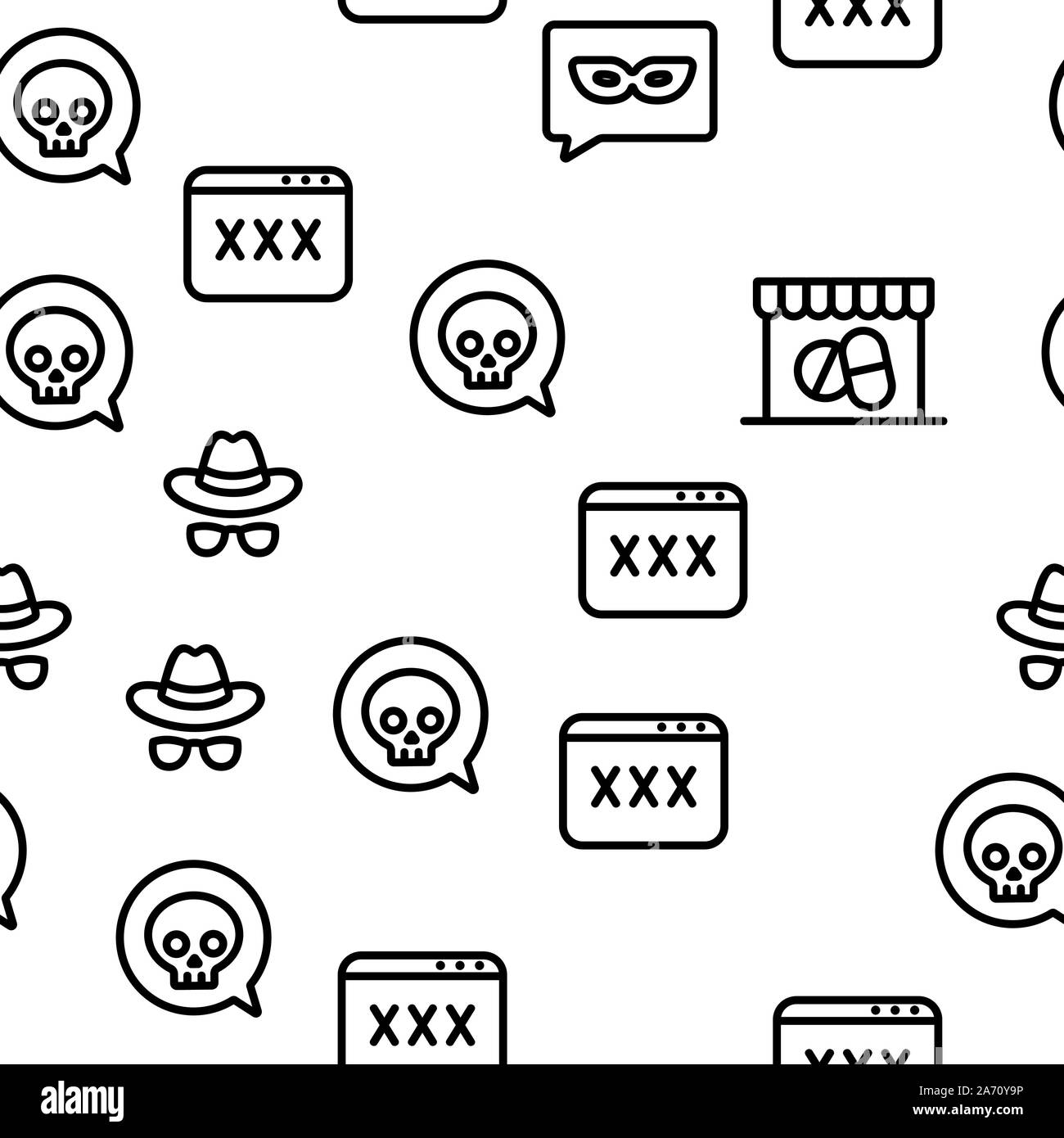 Darknet Vector Seamless Pattern Stock Vector Image & Art - Alamy