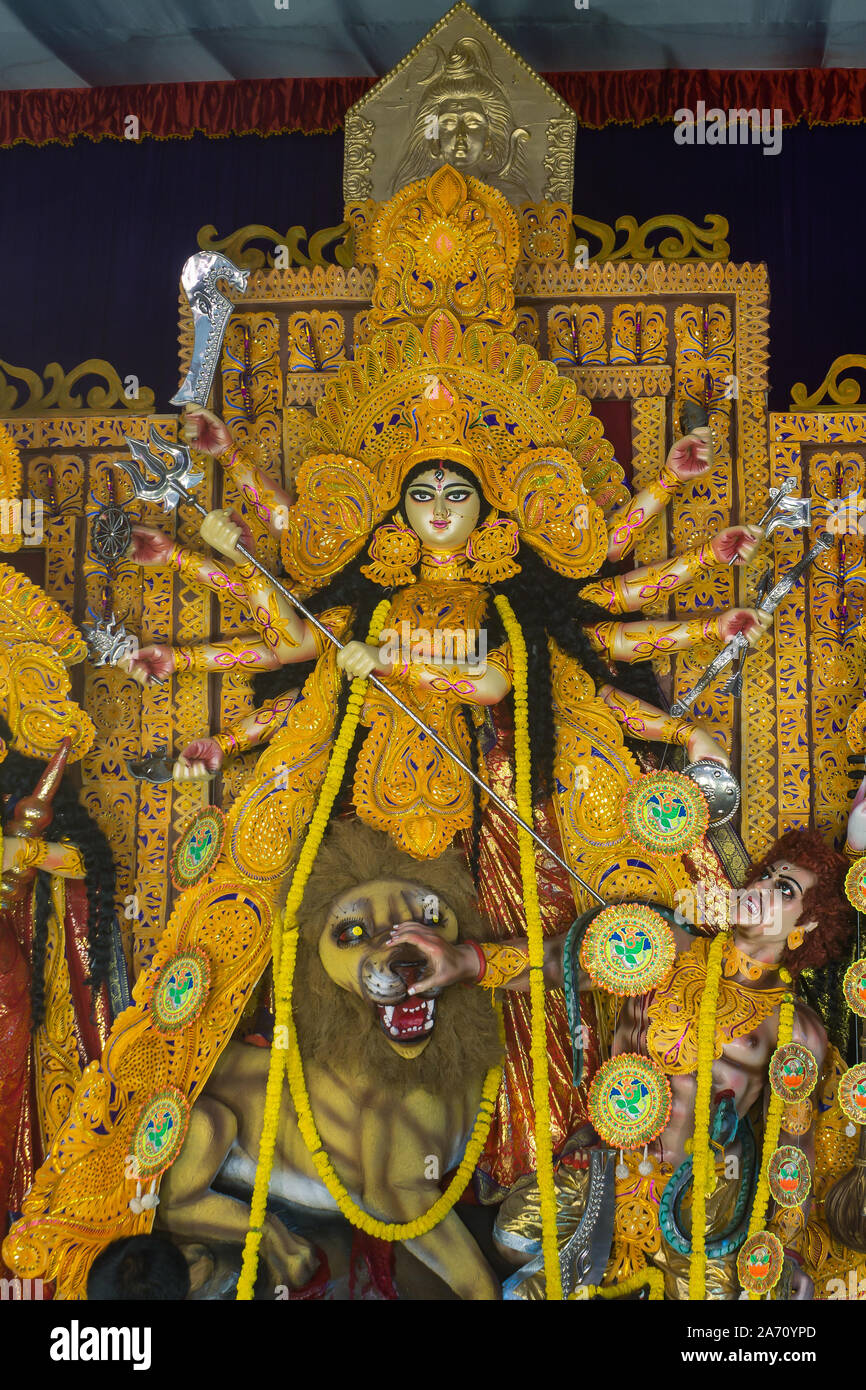 Aram Bagh Durga Puja , Aram Bagh , Jhandewalan , New Delhi , India, Dt ...