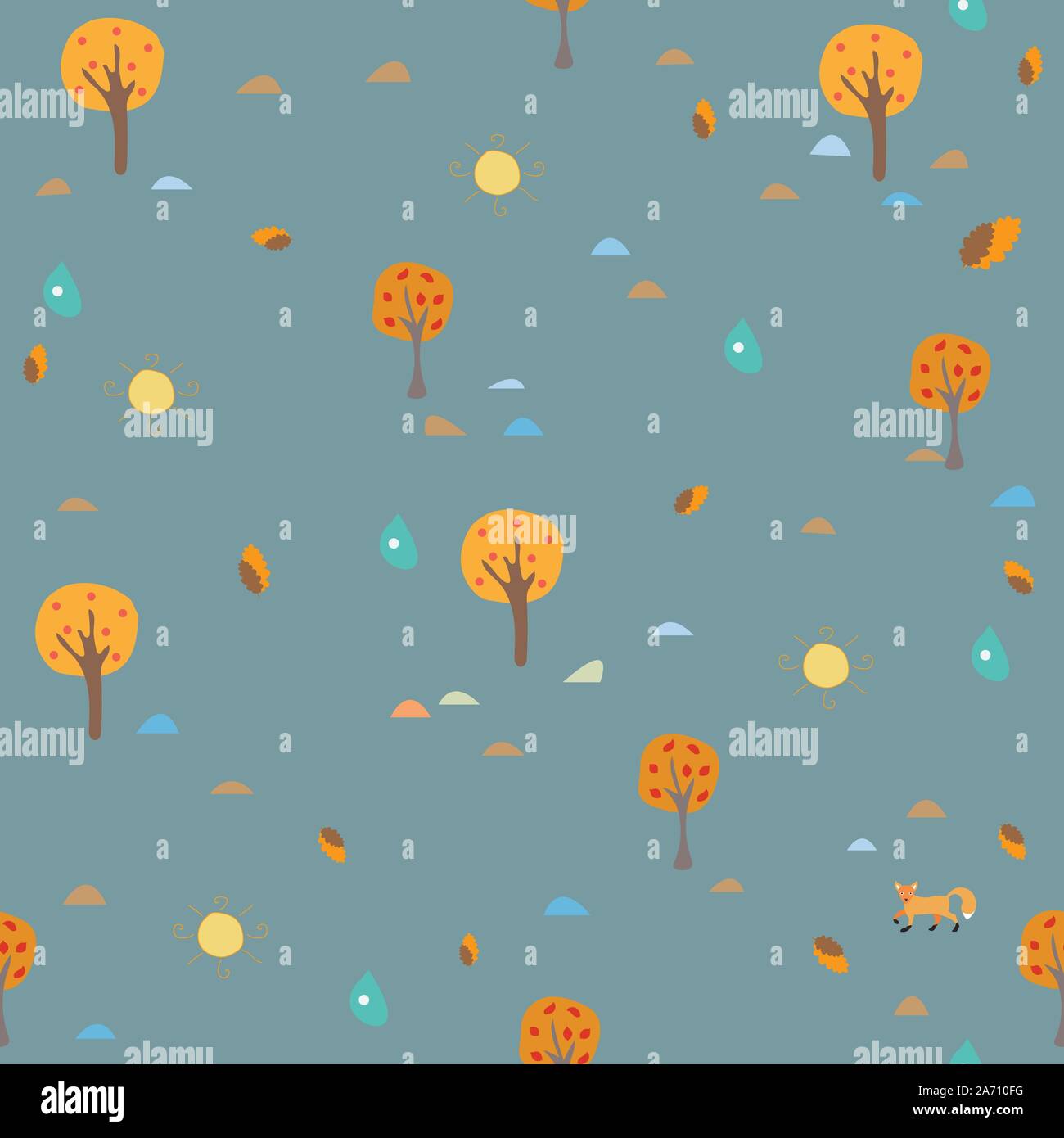 Landscape rain trees Stock Vector Images - Alamy