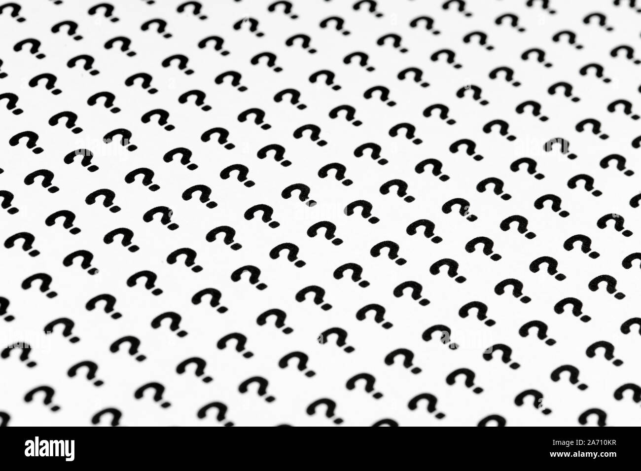 Question marks on a white background Stock Photo - Alamy