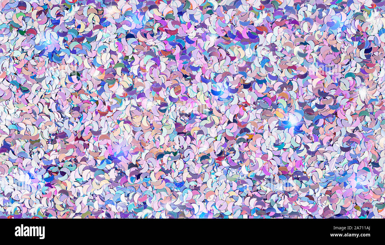 Real shiny crescent shape shaped sparkles textured background Stock ...