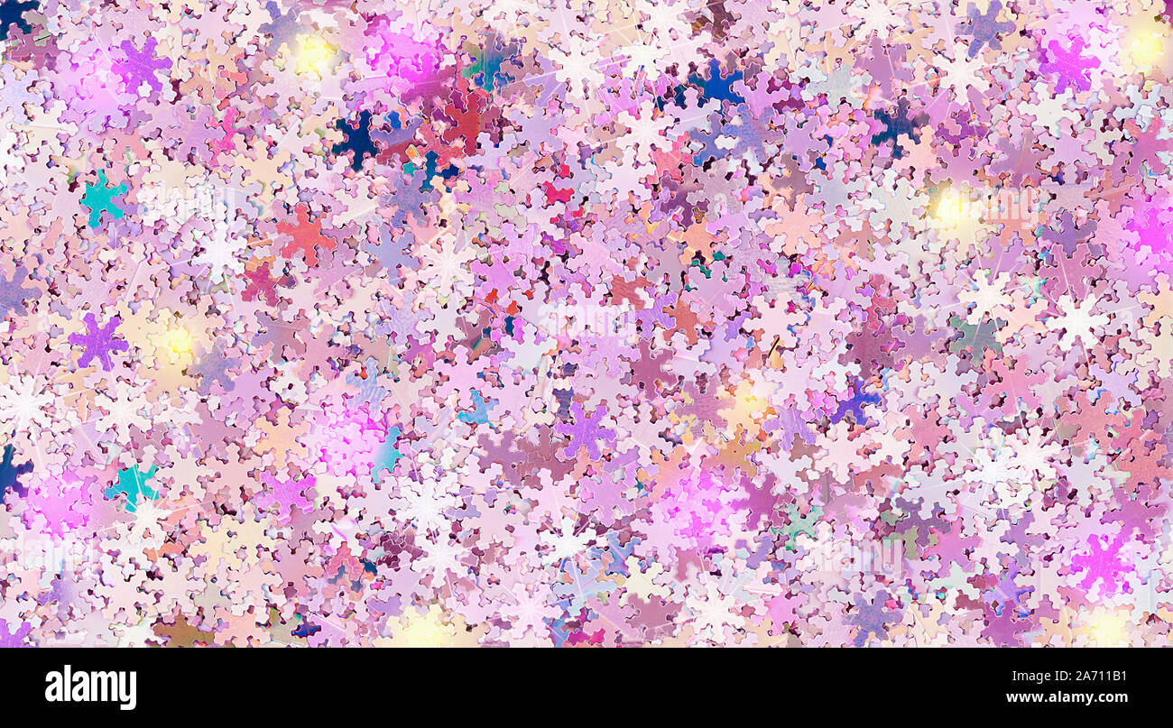 Real shiny snowflake shaped sparkles textured background Stock Photo ...
