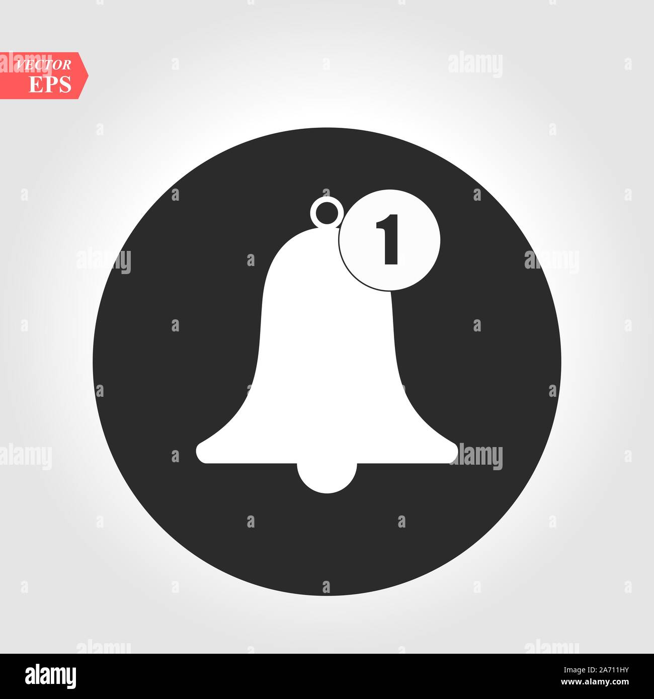 Notification bell icon. Vector bell and notification number sign for ...