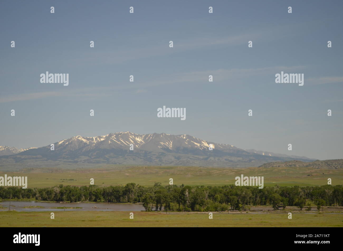 Late Spring in Montana: Looking North Across the Yellowstone River to ...