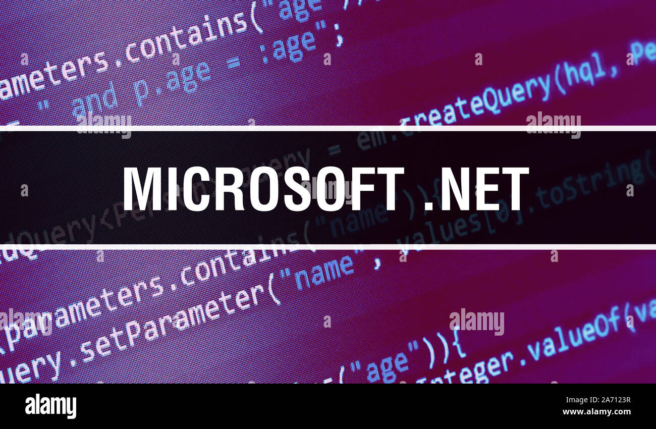 Microsoft .NET with Binary code digital technology background. Abstract ... Microsoft .NET with Binary code digital technology background. Abstract ...