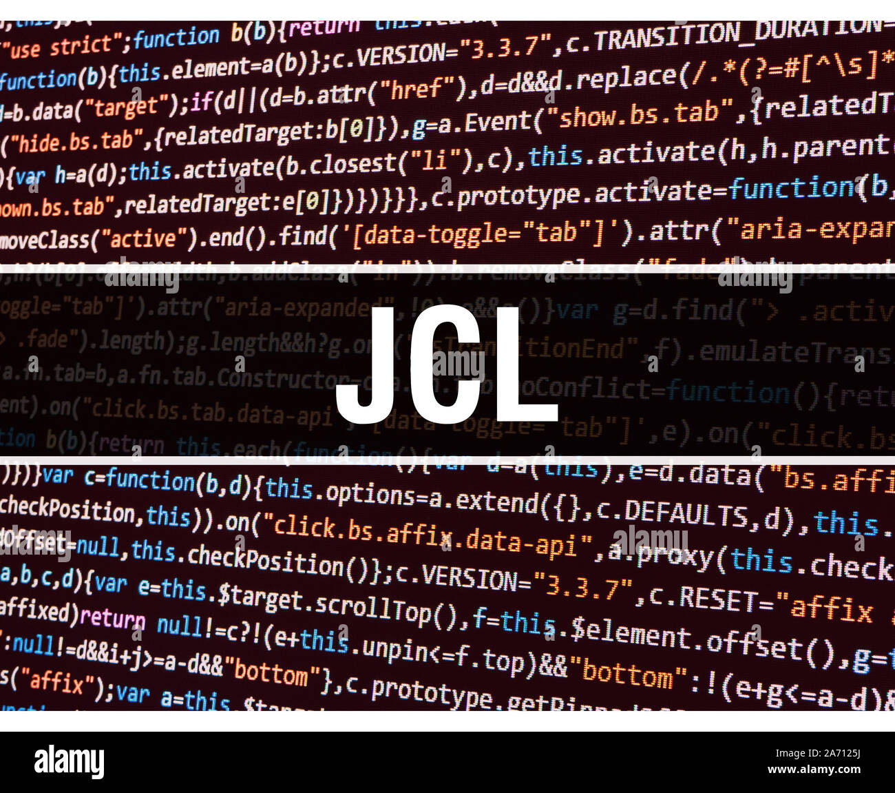Jcl Concept With Random Parts Of Program Code Jcl With Programming