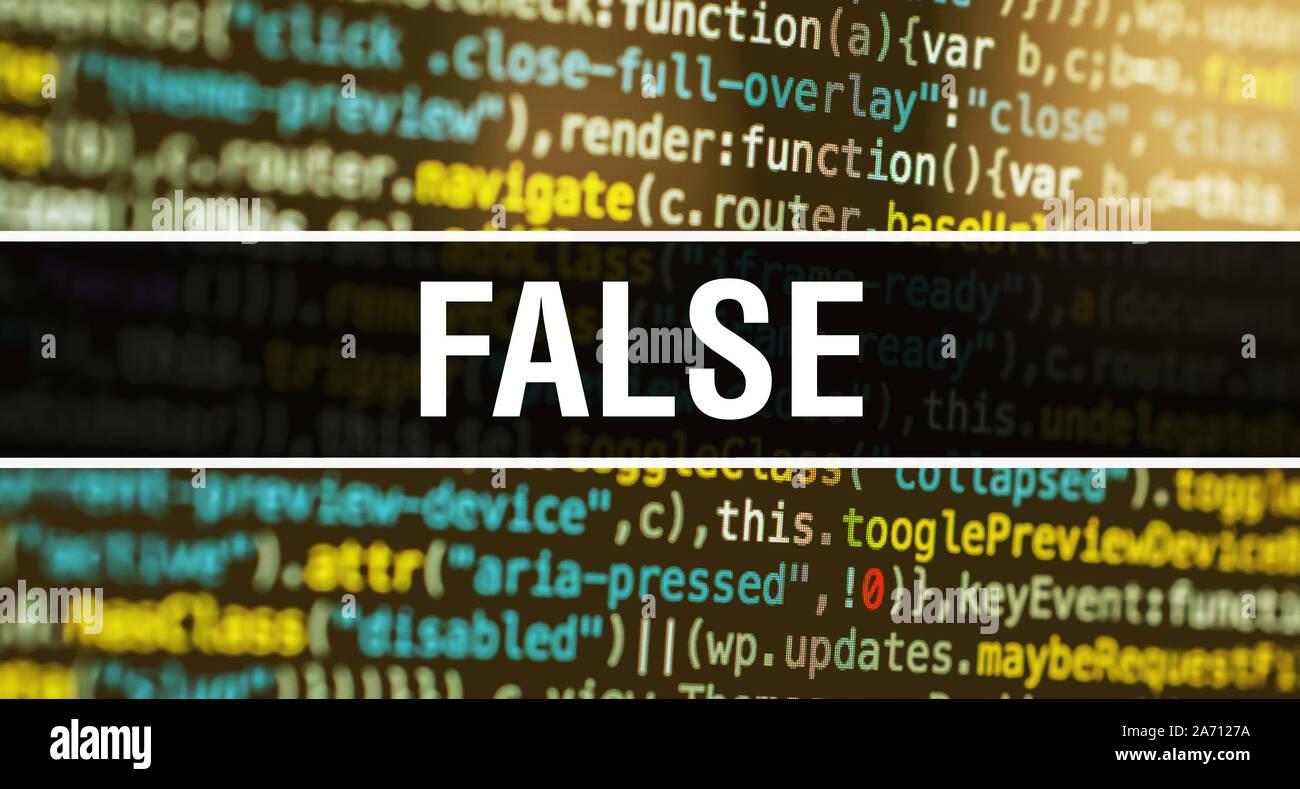 False with Abstract Technology Binary code Background.Digital binary ...