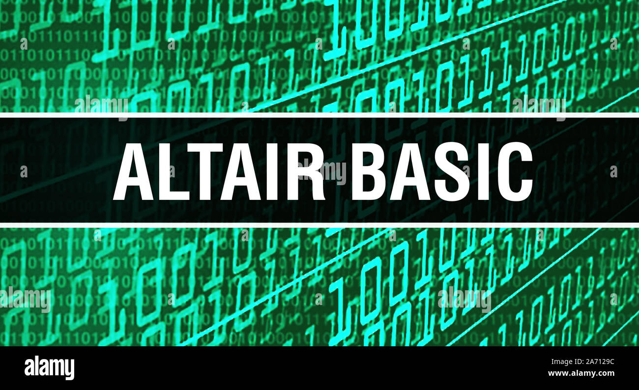 Altair BASIC concept illustration using code for developing programs and app. Altair BASIC ...