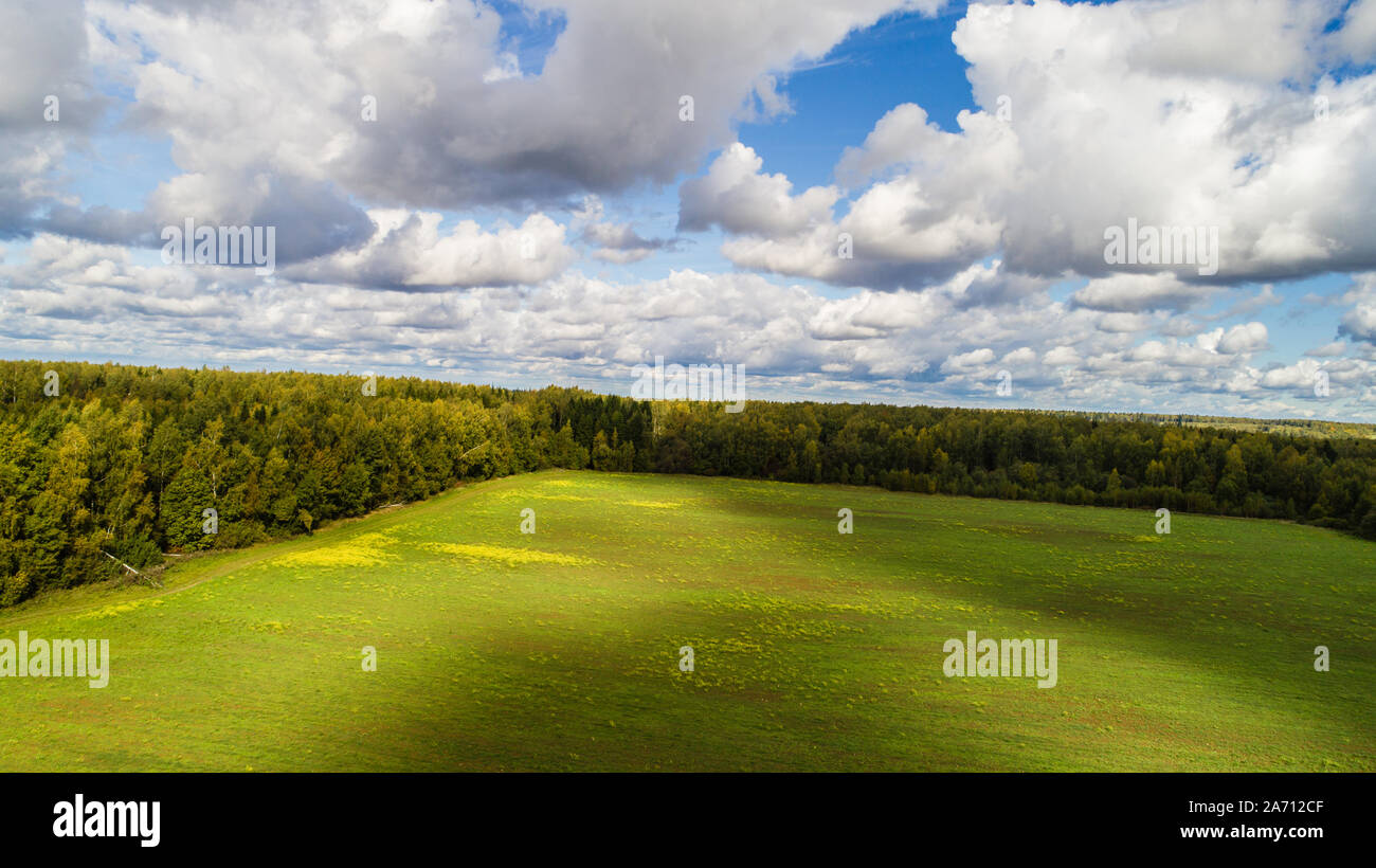 landscape aerial view summer day. beautiful image bird's-eye views of ...