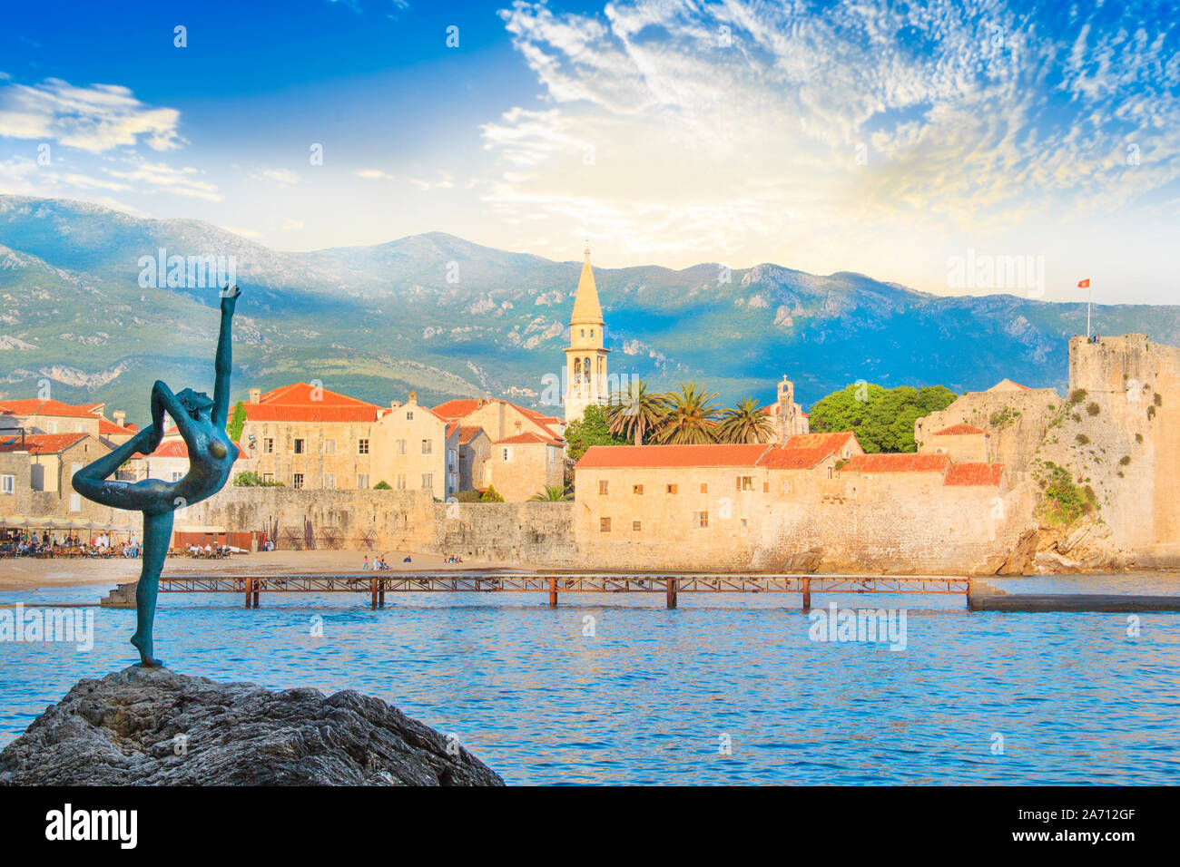 Budva ballerina statue hi-res stock photography and images - Alamy