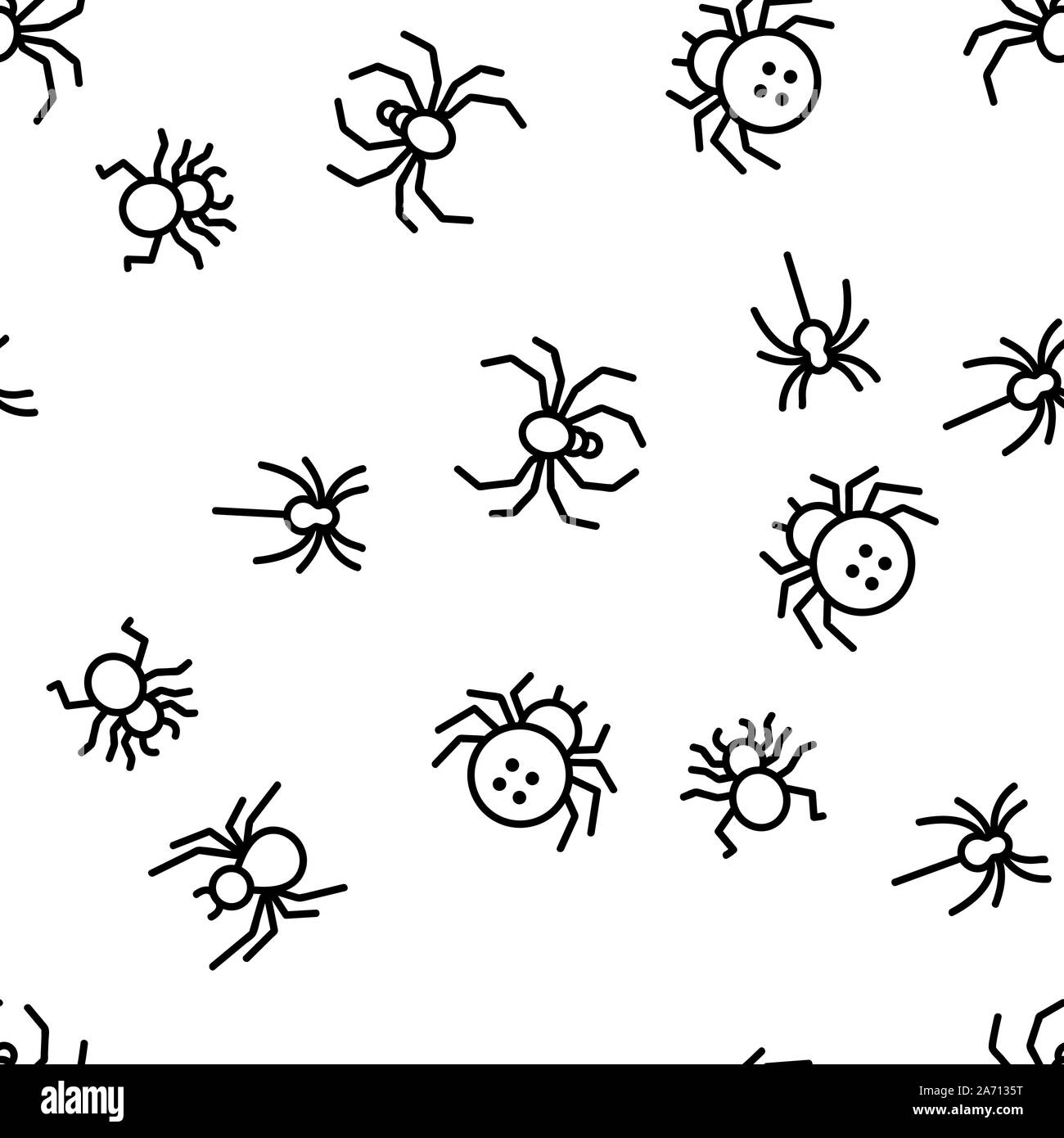 Spider Vector Seamless Pattern Stock Vector Image & Art - Alamy