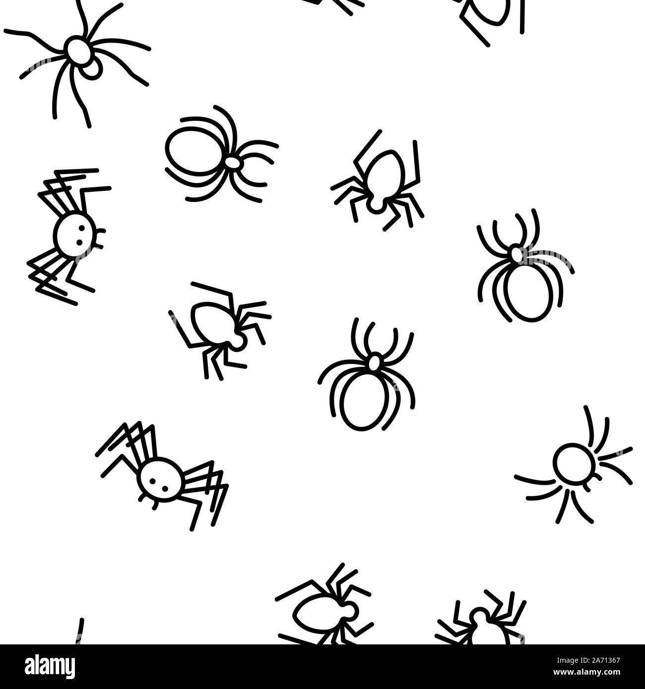Spider Vector Seamless Pattern Stock Vector Image & Art - Alamy