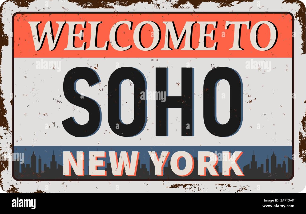 Soho nyc vintage Stock Vector Images - Alamy
