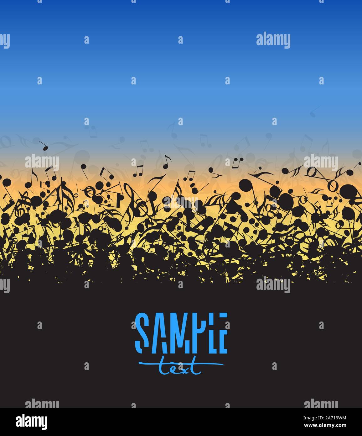 Musical background with notes Stock Vector Image & Art - Alamy