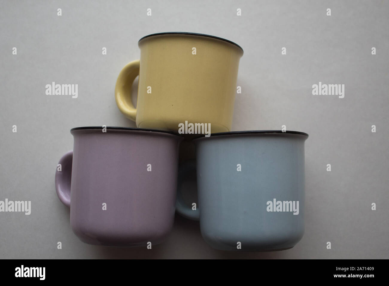 pastel cups collection Stock Photo - Alamy