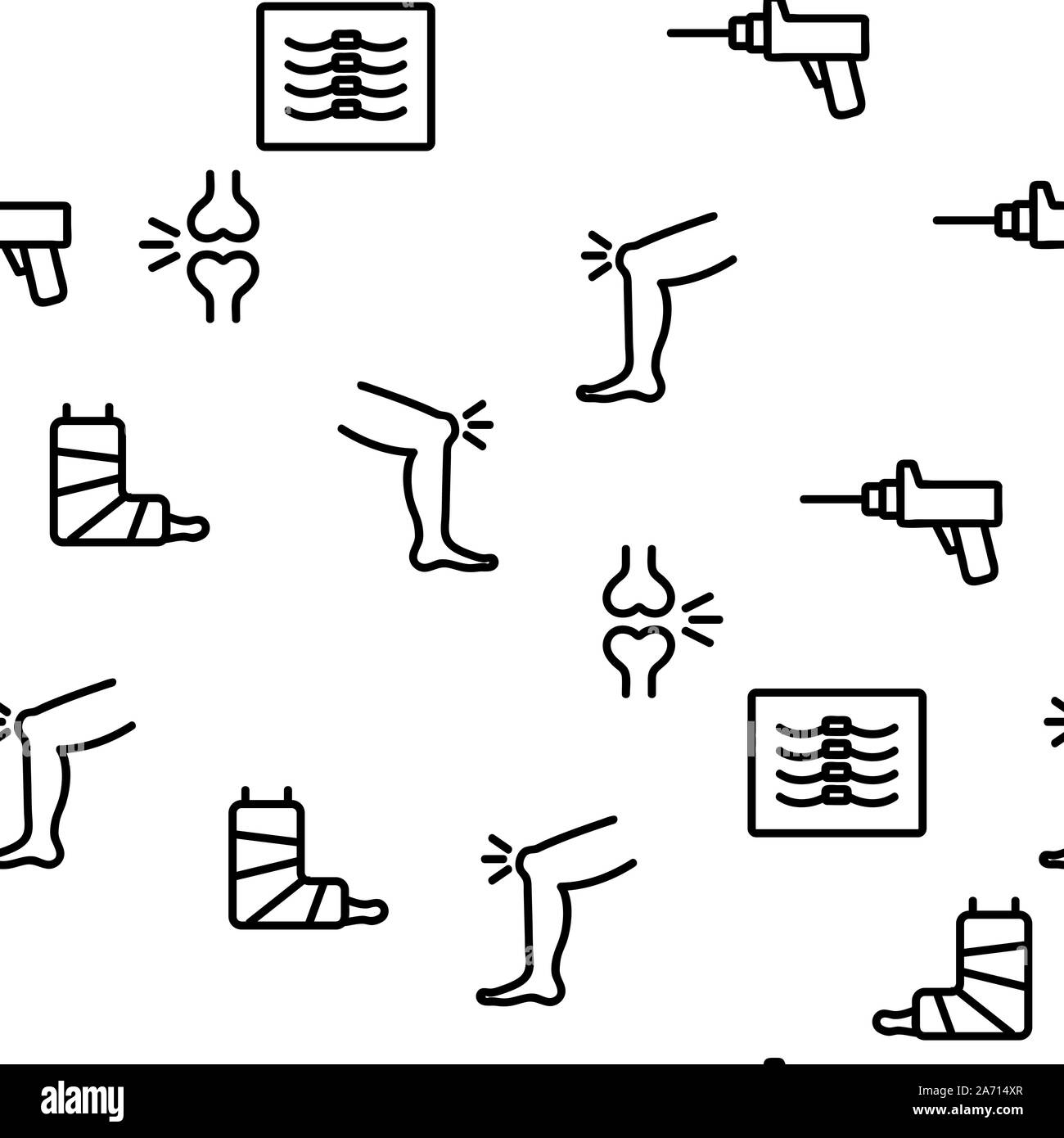 Orthopedic Collection Vector Seamless Pattern Stock Vector Image & Art ...