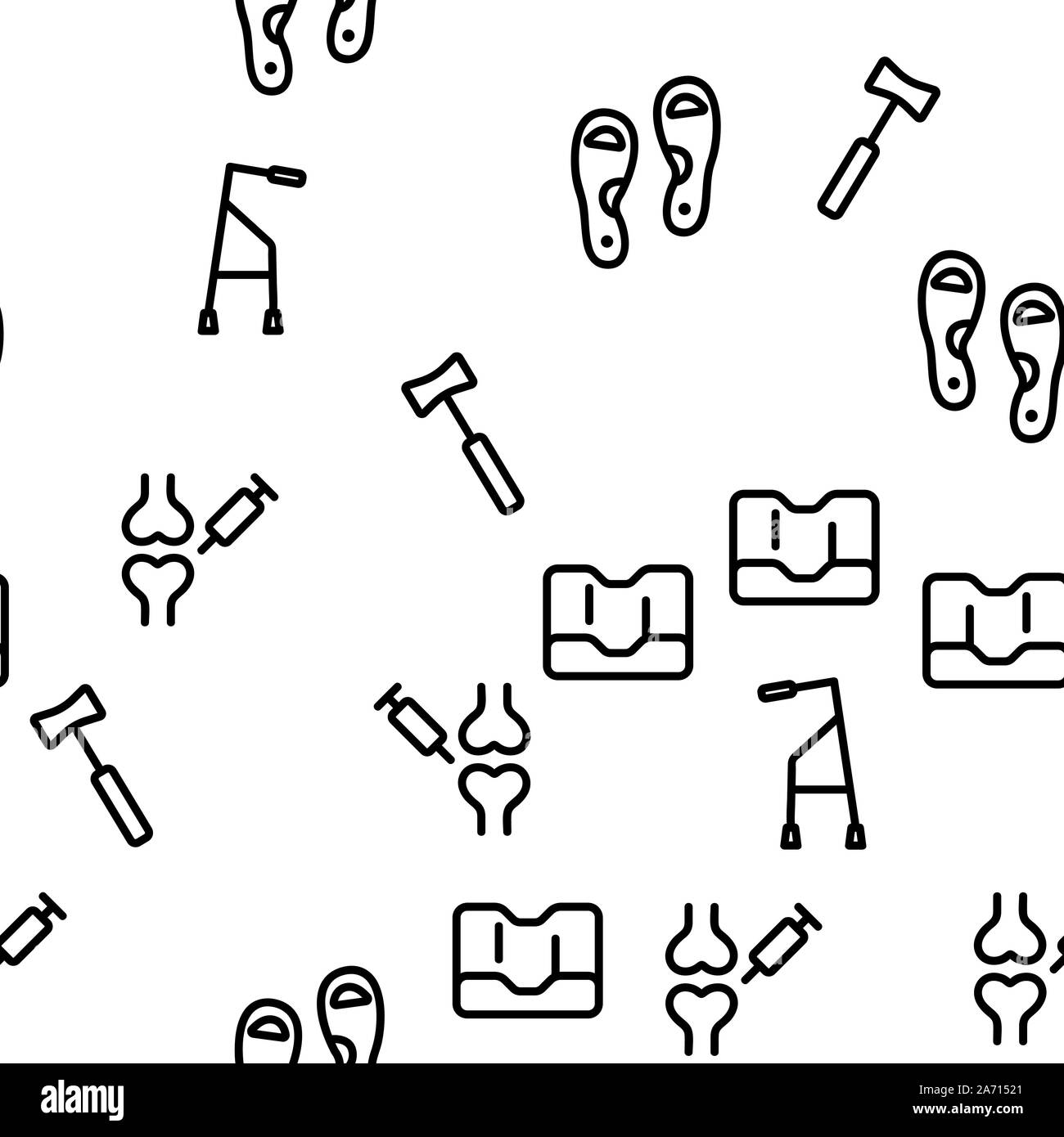 Orthopedic Collection Vector Seamless Pattern Stock Vector Image & Art ...