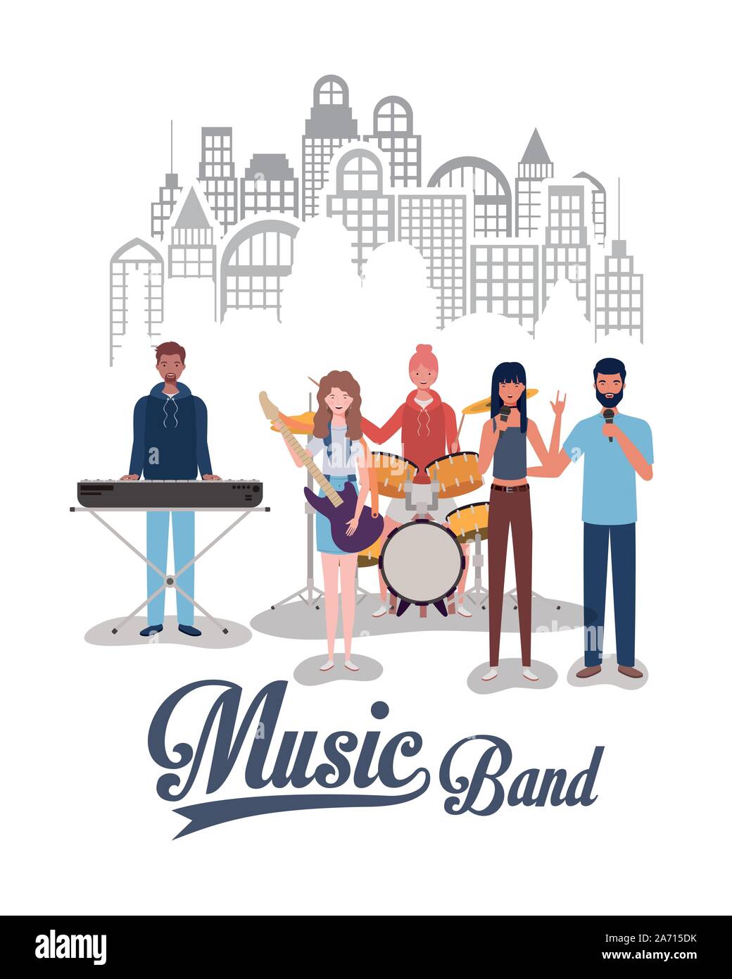 Piano keys buildings Stock Vector Images - Alamy