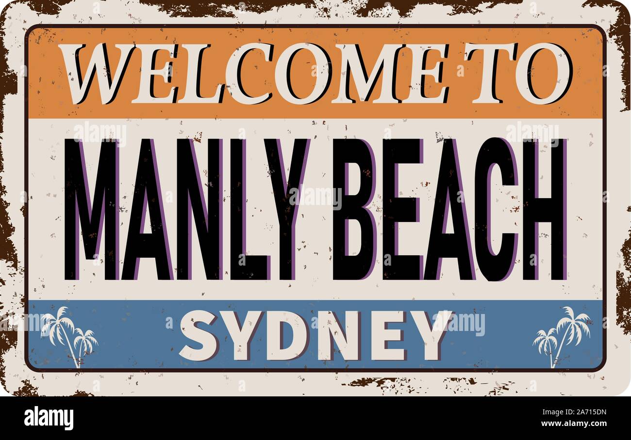 Manly beach sign Cut Out Stock Images & Pictures - Alamy