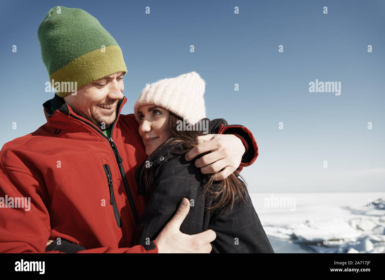 Couple having fun in winter hi-res stock photography and images - Alamy