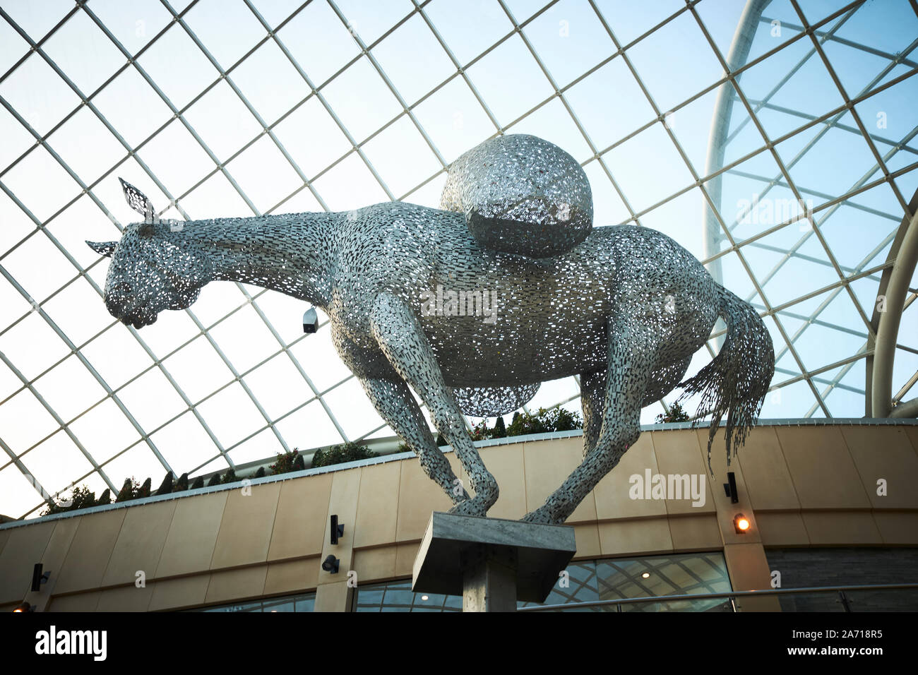 Trinity Leeds shopping centre, with the horse sculpture Equus Altus, by ...