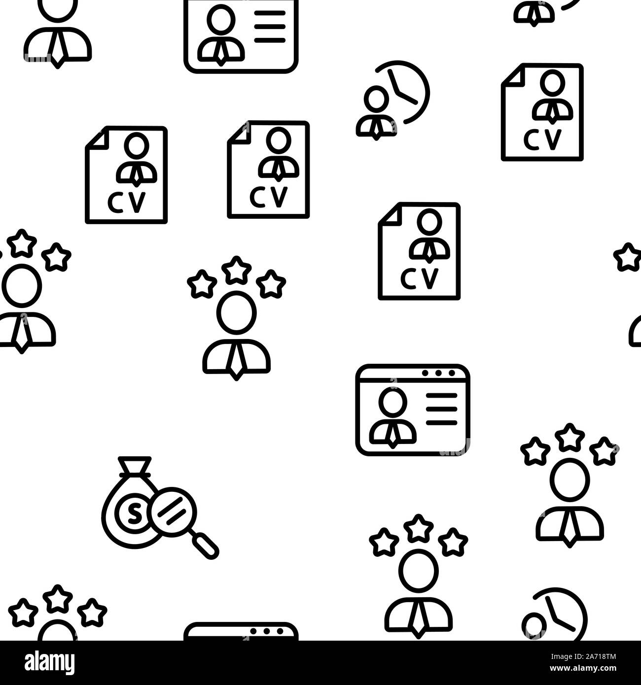 Job Hunting Vector Seamless Pattern Stock Vector Image & Art - Alamy