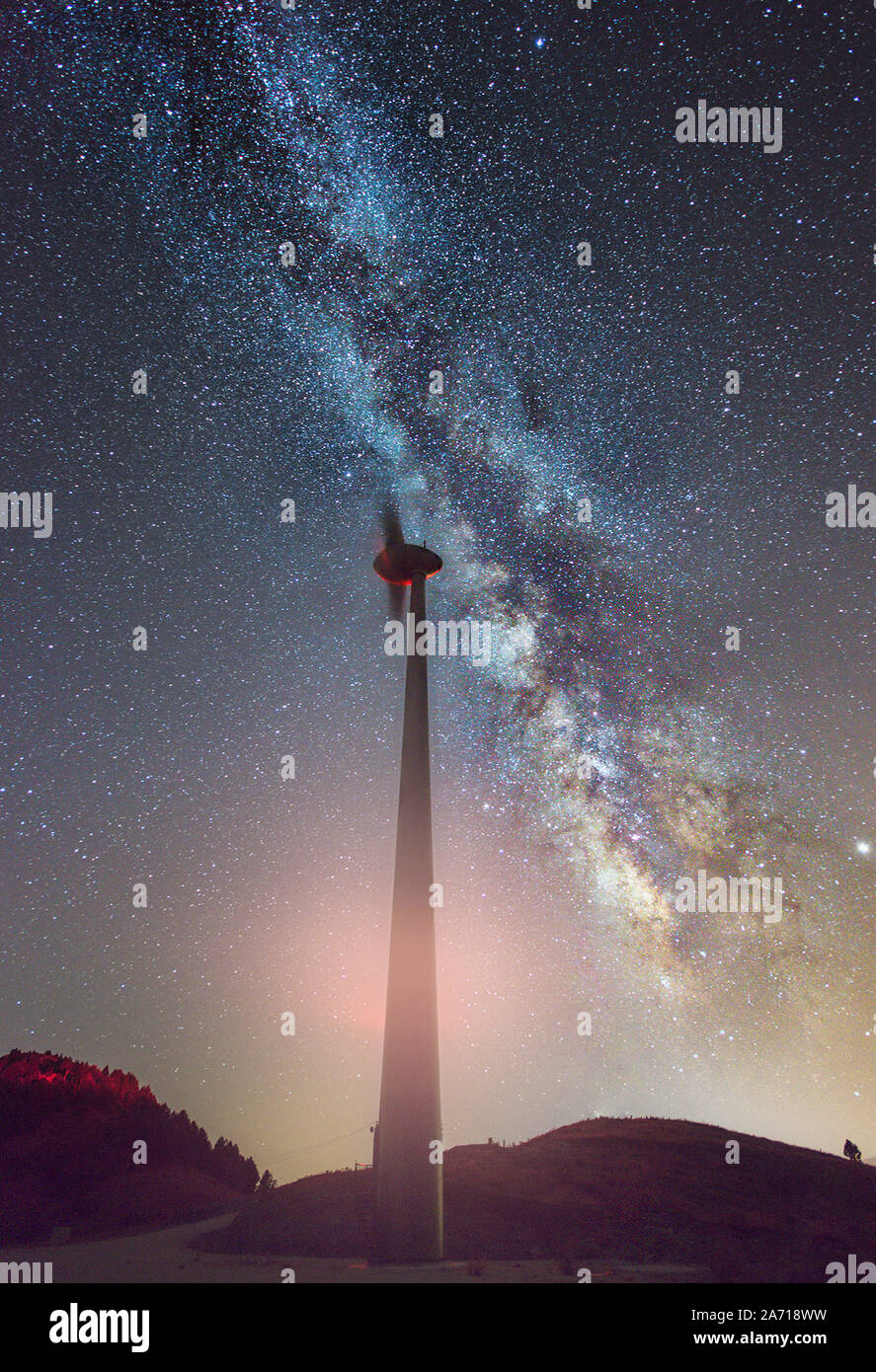 The galactic edge.The milky way throught the rocks Stock Photo - Alamy