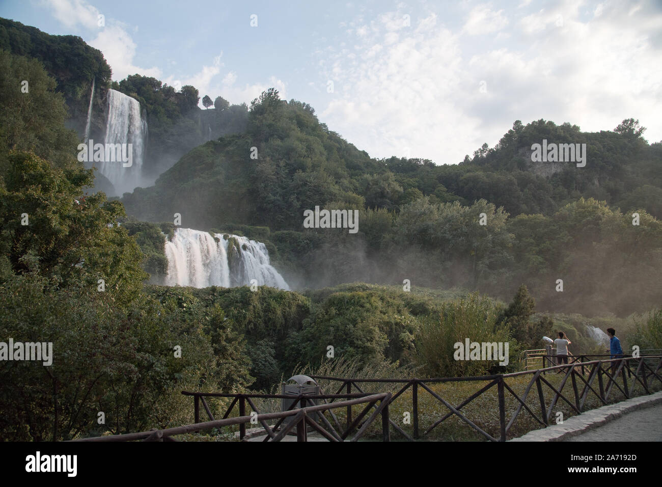 165 m total high Cascata delle Marmore (Marmore Falls) in Marmore ...